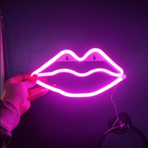 Wall Decor | Neon Pinklips Wall Signs Led Decorative Lights | Poshmark